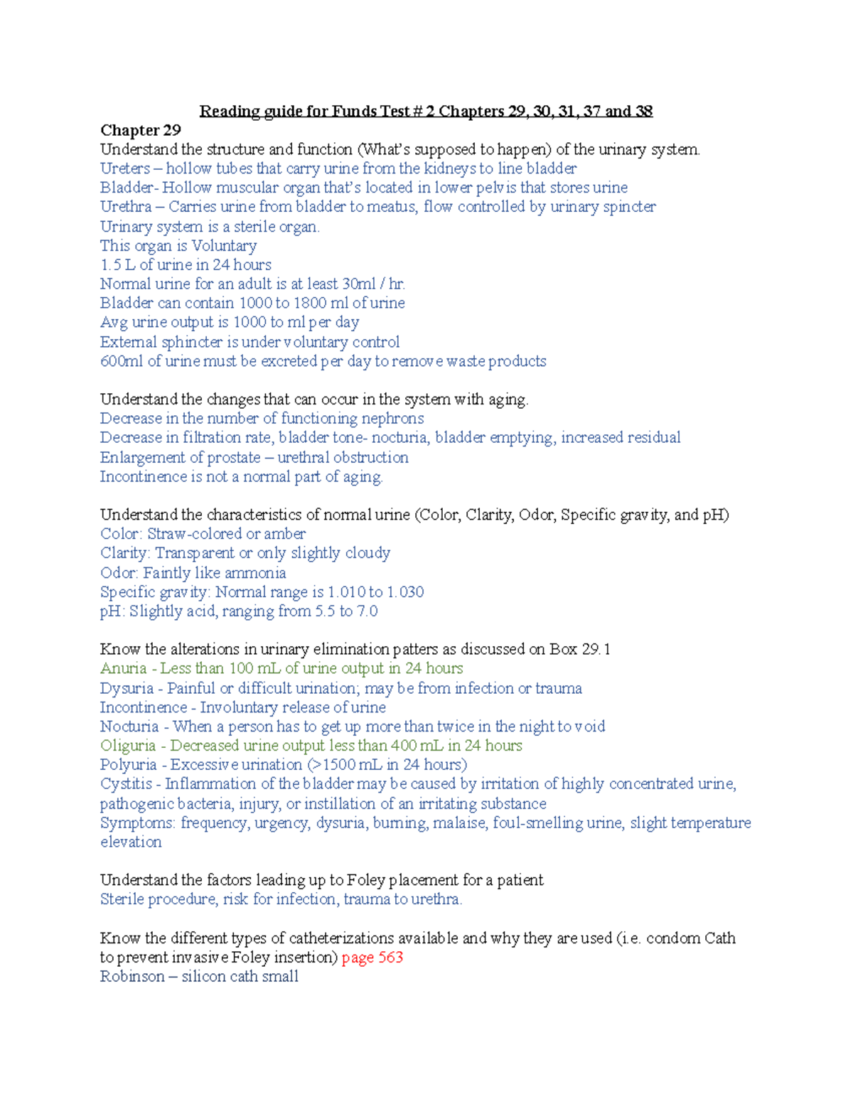 Mod 2 funds #2 - Study - Reading guide for Funds Test # 2 Chapters 29 ...