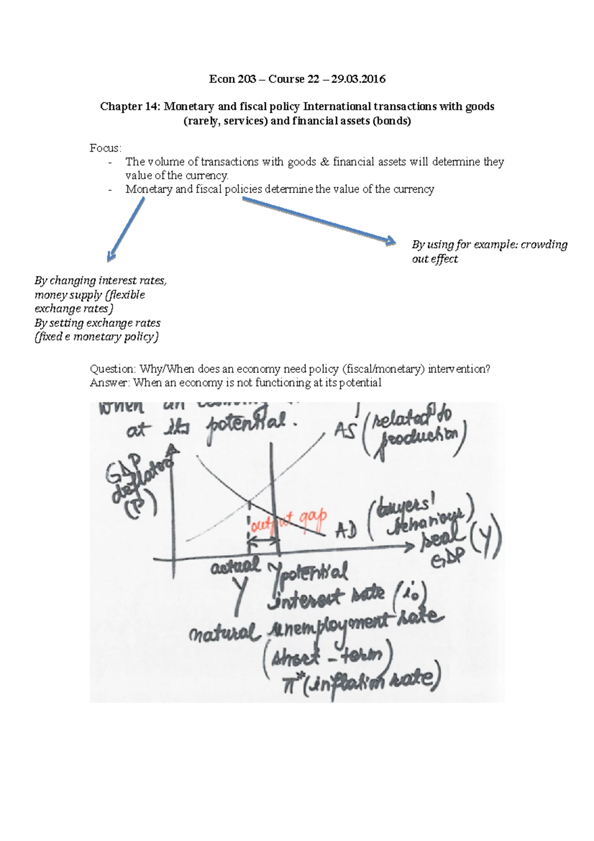 Econ 203 - Course 22 Lecture notes, lecture Week 9 - Econ 203 – Course ...