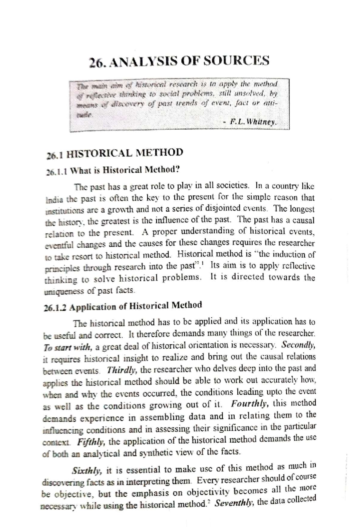 Historiography - helps - 26. ANALYSIS OF SOURCES The main aim of ...