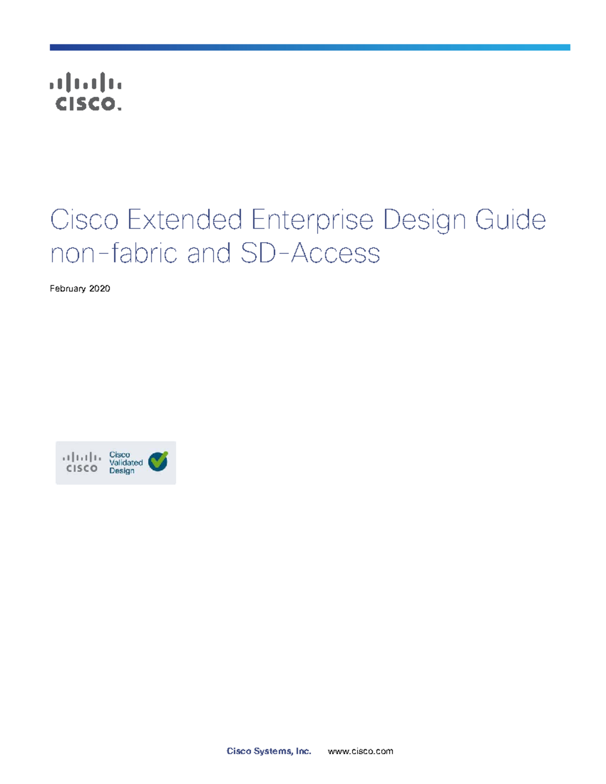Extended Enterprise Design Guide for non-fabric and SD-Access - Cisco ...