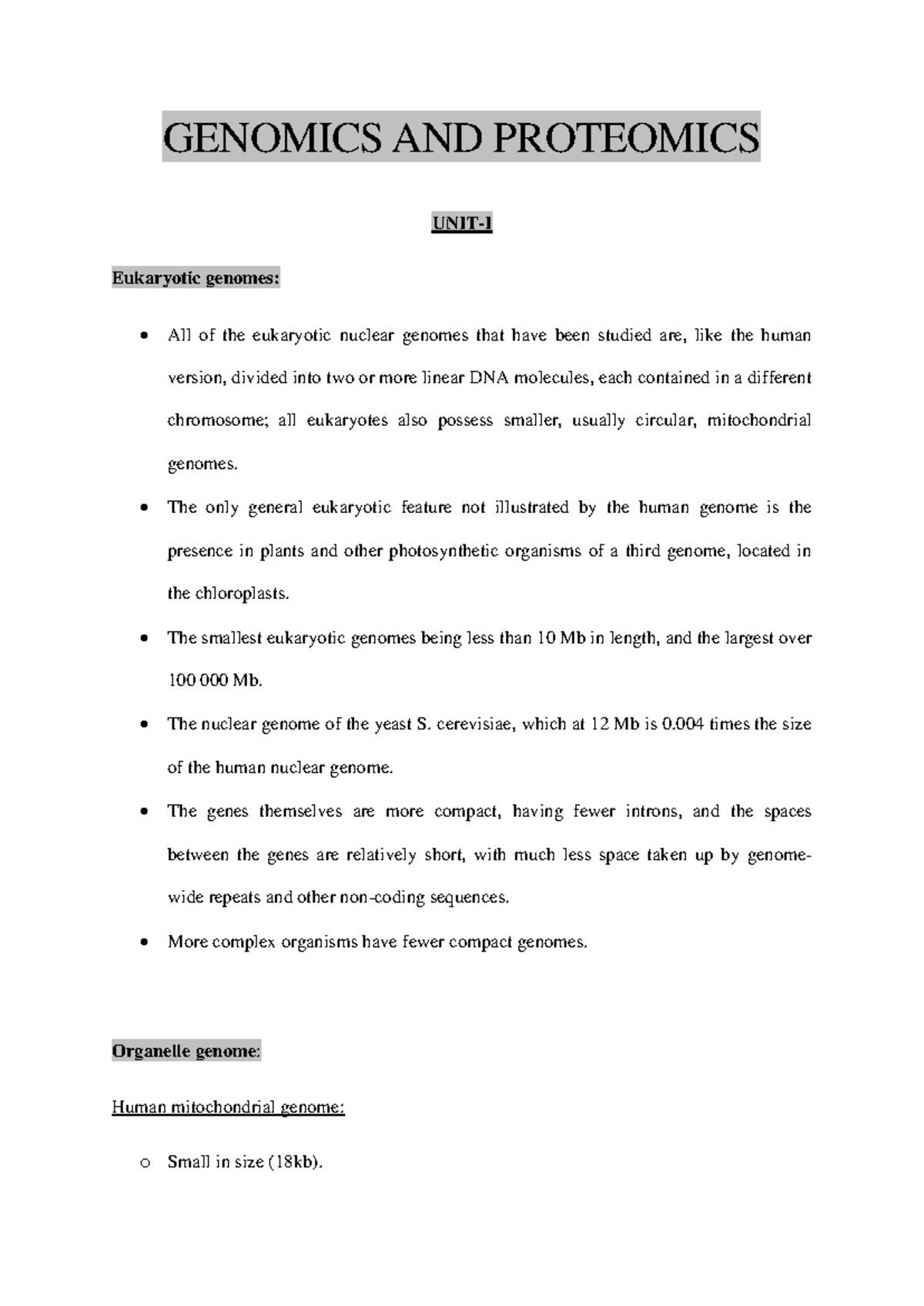 Genomics AND Proteomics (3 copies) a summary for review and revision of ...