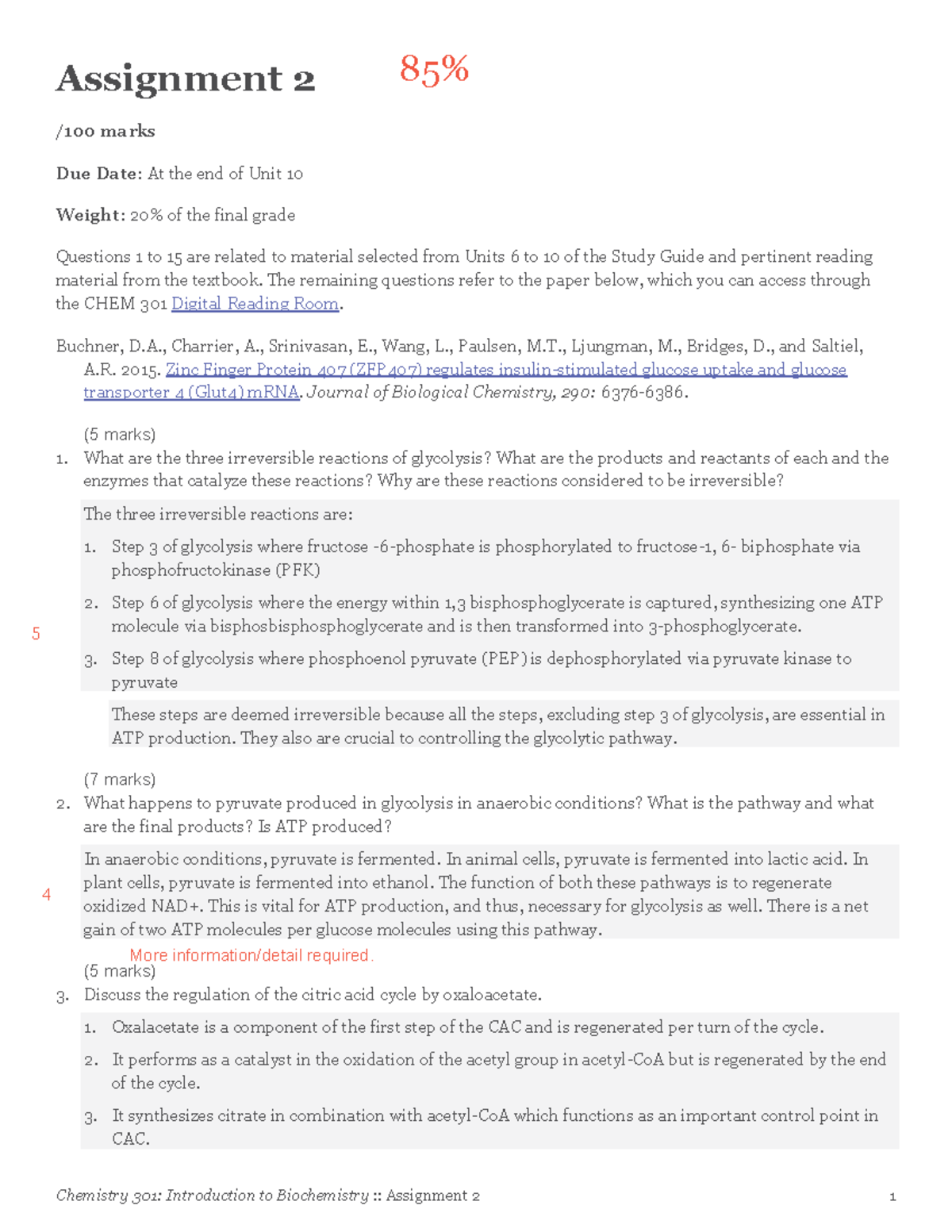 Assignment 2 - Marked Paper (Use at your own discretion and PARAPHRASE!) - Assignment 2 /100 ...