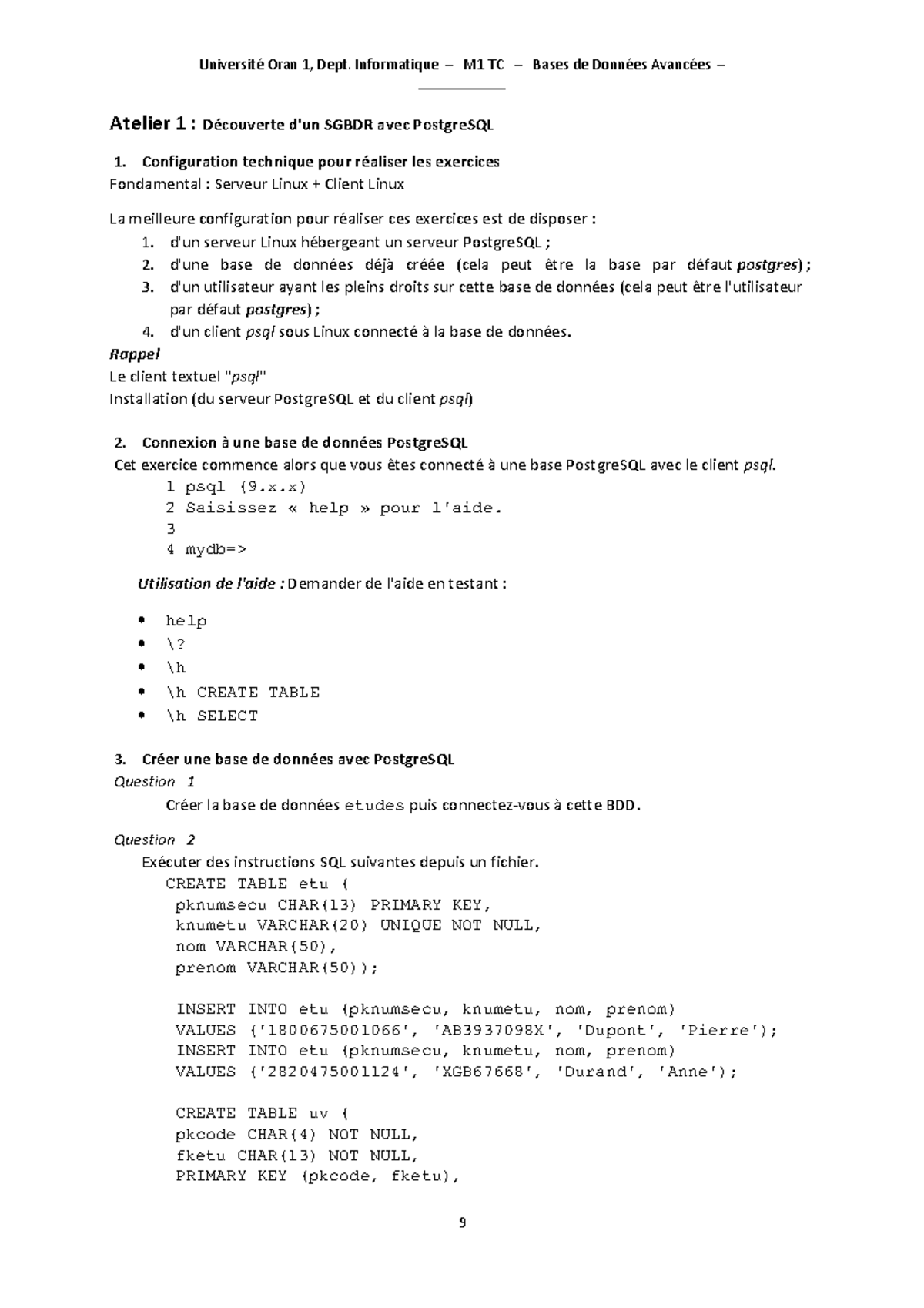 Informatique Industrielle, Parallèle et Embarquée 3 - Université Oran 1 ...