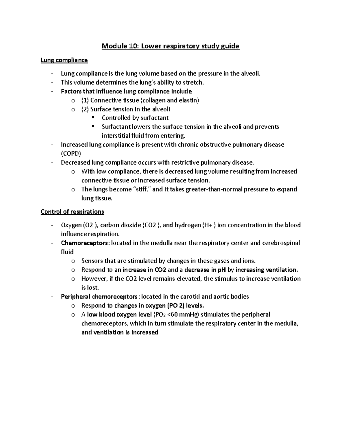 Pharm Module 10 lower respiratory powerpoint - Module 10: Lower ...