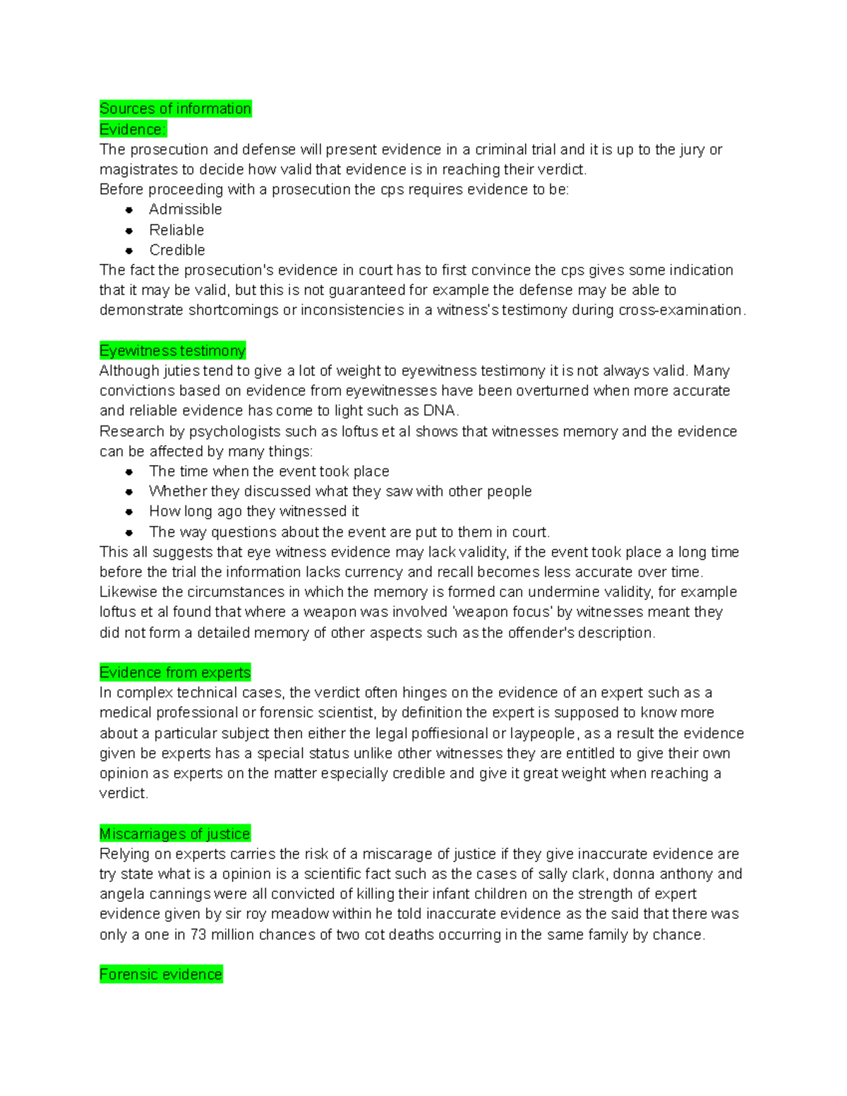 3.1 examine information for validity - Sources of information Evidence ...