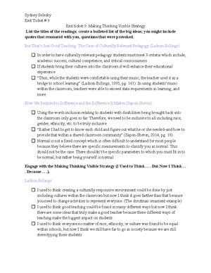 C&I 461 Memoir - education - Sydney Selesky C&I 461 Section 2 Memoir ...
