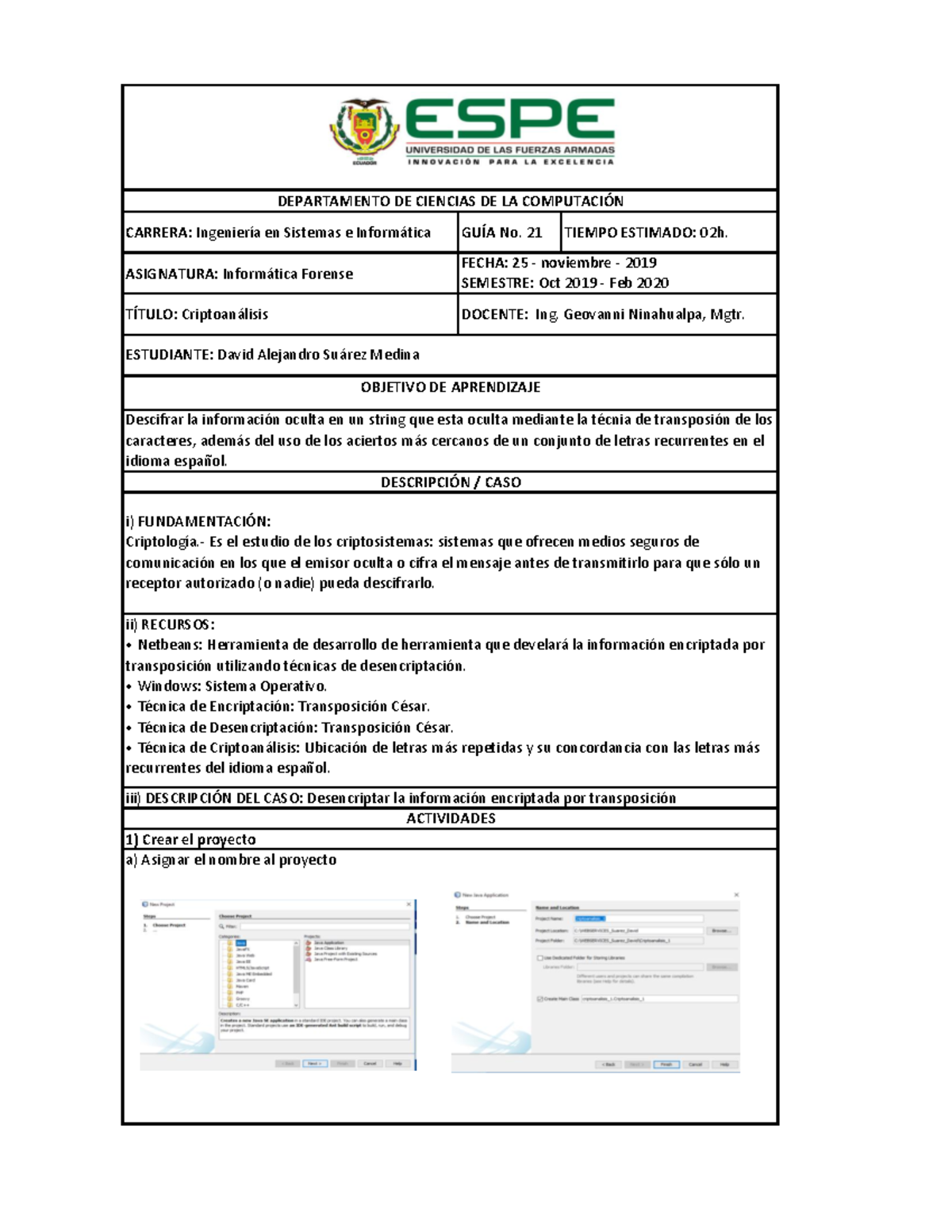 P2 LAB1 - Es un laboratorio de análisis informático - Warning: TT: undefined function: 32 ...