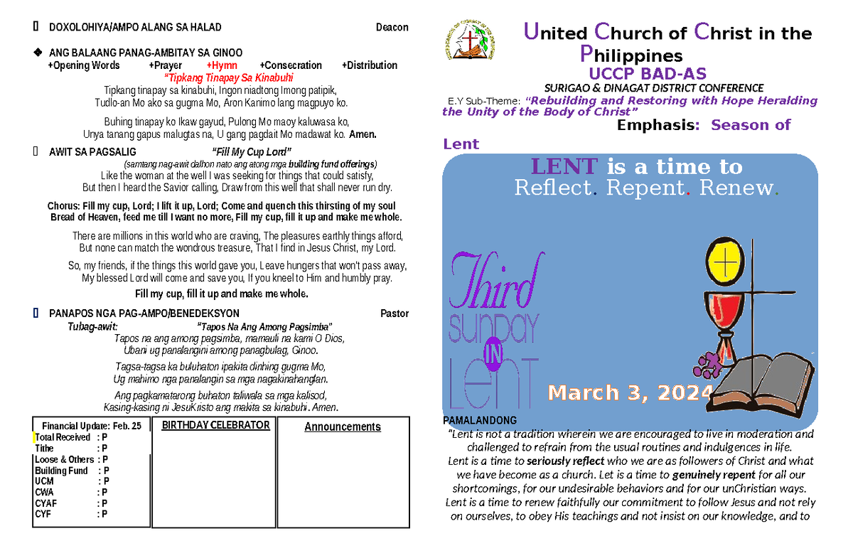 March 3 Silop - BIRTHDAY CELEBRATOR DOXOLOHIYA/AMPO ALANG SA HALAD ...