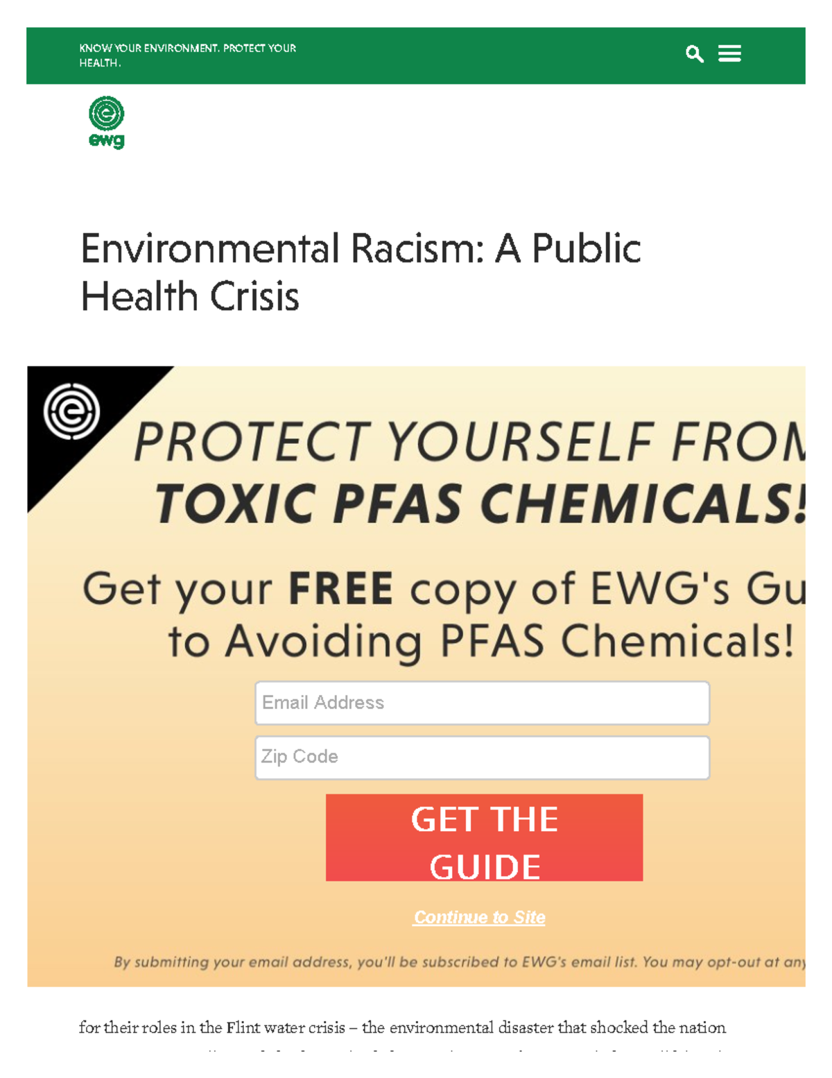 Environmental Racism A Public Health Crisis - Environmental Racism: A ...