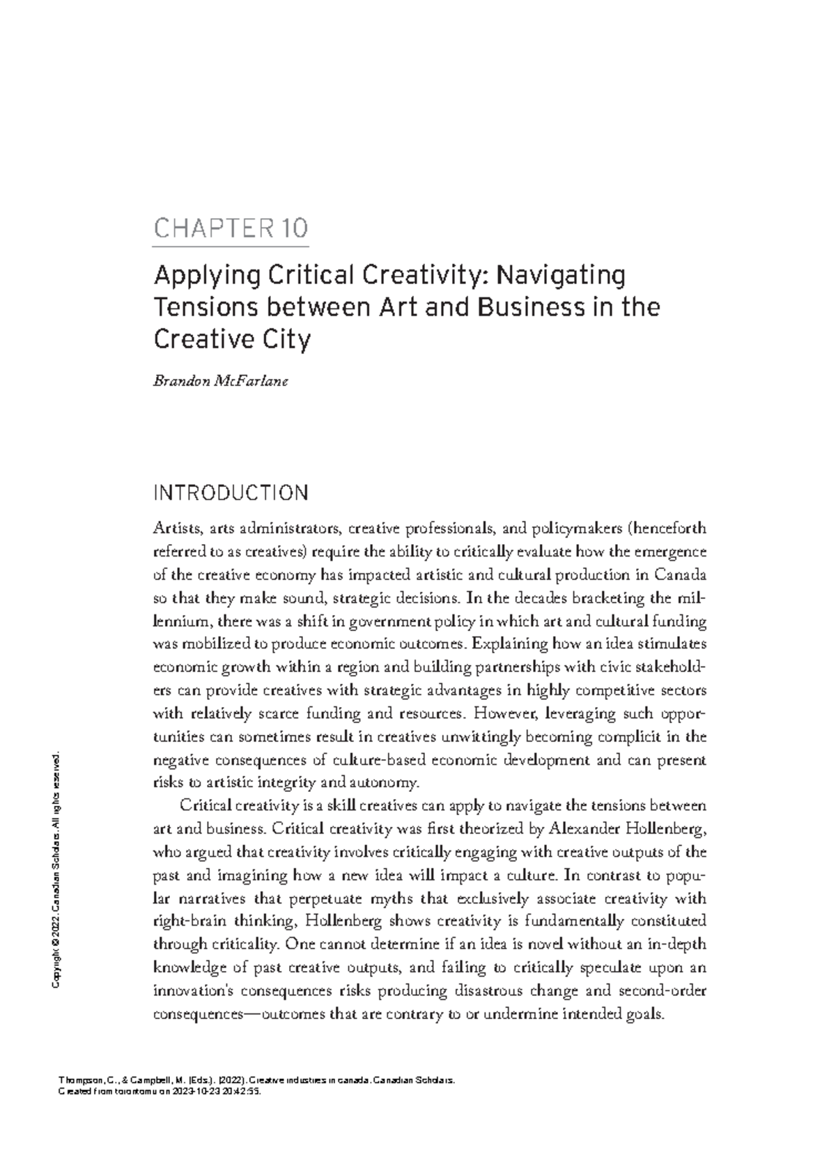 Applying Critical Creativity - INTRODUCTION Artists, arts ...