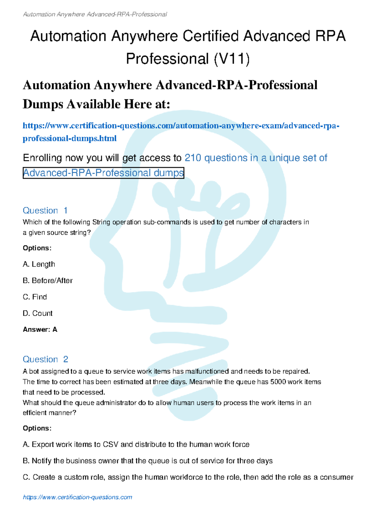 Advanced-rpa-professional-pdf - Automation Anywhere Certified Advanced ...