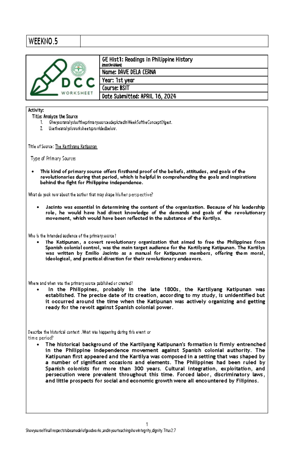 DEB Week 5 1 - 1 - Studocu