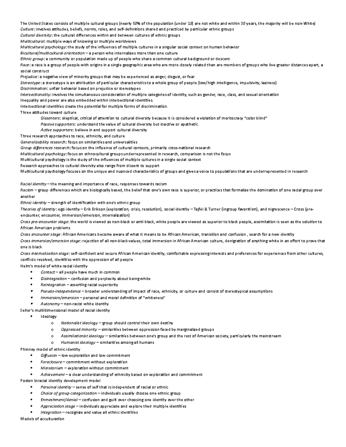 Exam 1 Review - Exam 1 (cheat sheet) ch. 1-3 - The United States ...