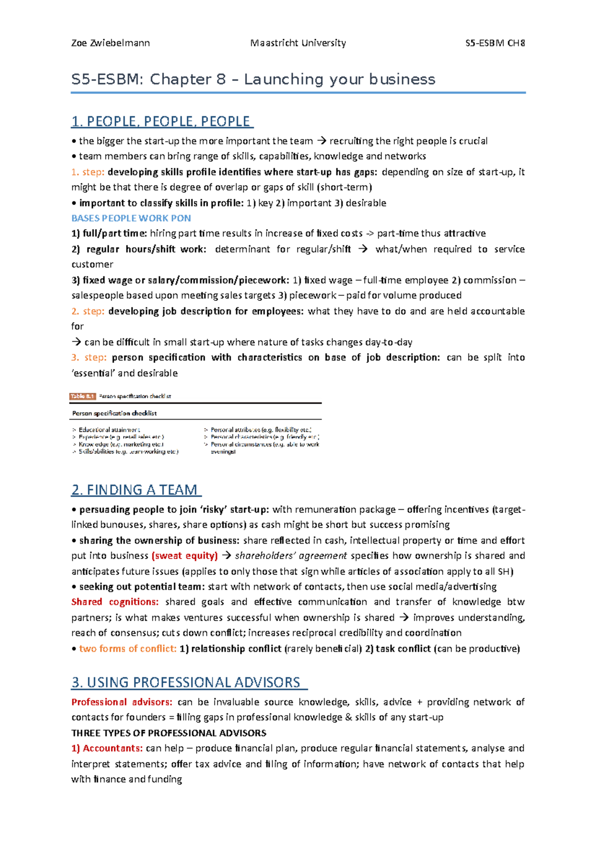 S5-ESBM Chapter 8 - Launching Your Business - S5-ESBM: Chapter 8 – Launching your business 1 ...