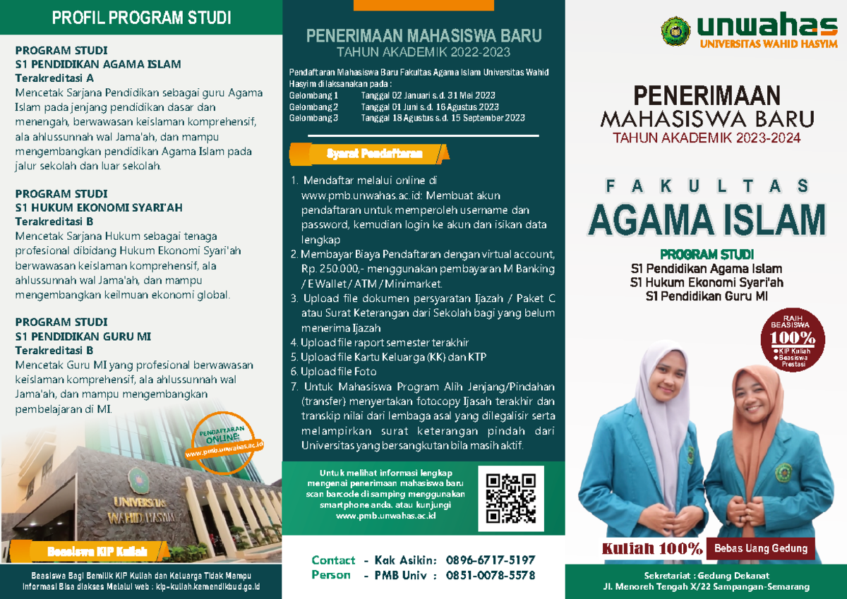 Brosur FAI 2023 Revisi - menjelaskan tentang prodi-prodi - Pendaftaran Mahasiswa Baru Fakultas ...