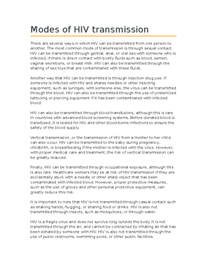 HIV and sexual behavior - HIV and sexual behavior Sexual behavior is a ...