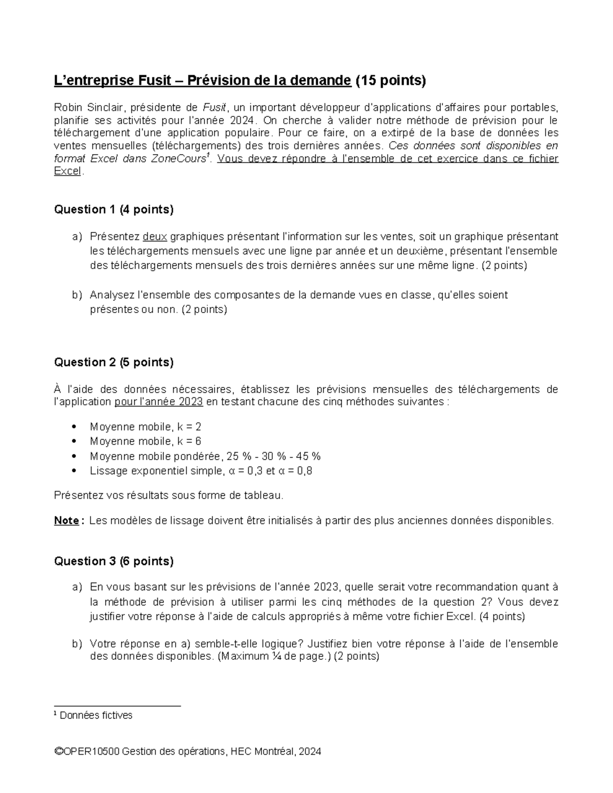 H24 - Prévision de la demande - Fusit - L’entreprise Fusit – Prévision ...