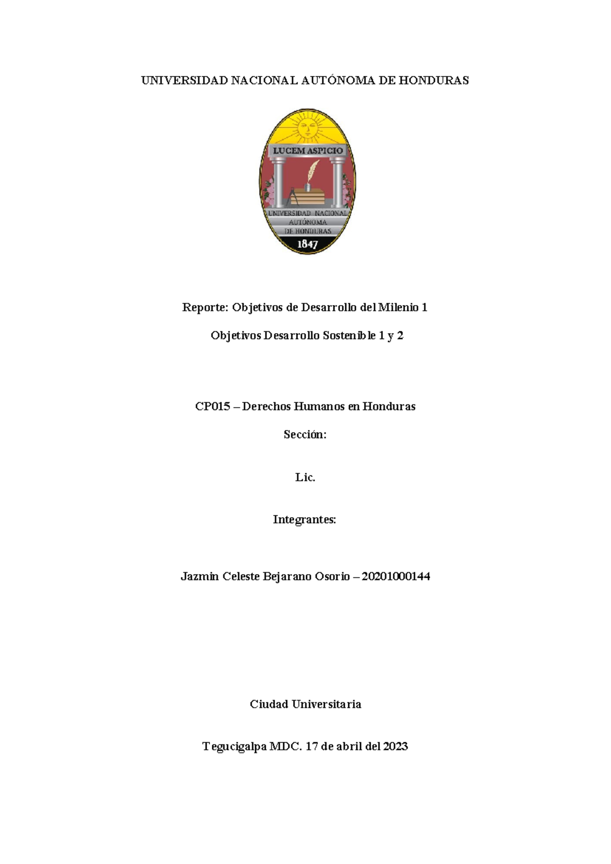Portada normas APA - Analisis y Diseño de Sistemas - UNIVERSIDAD ...