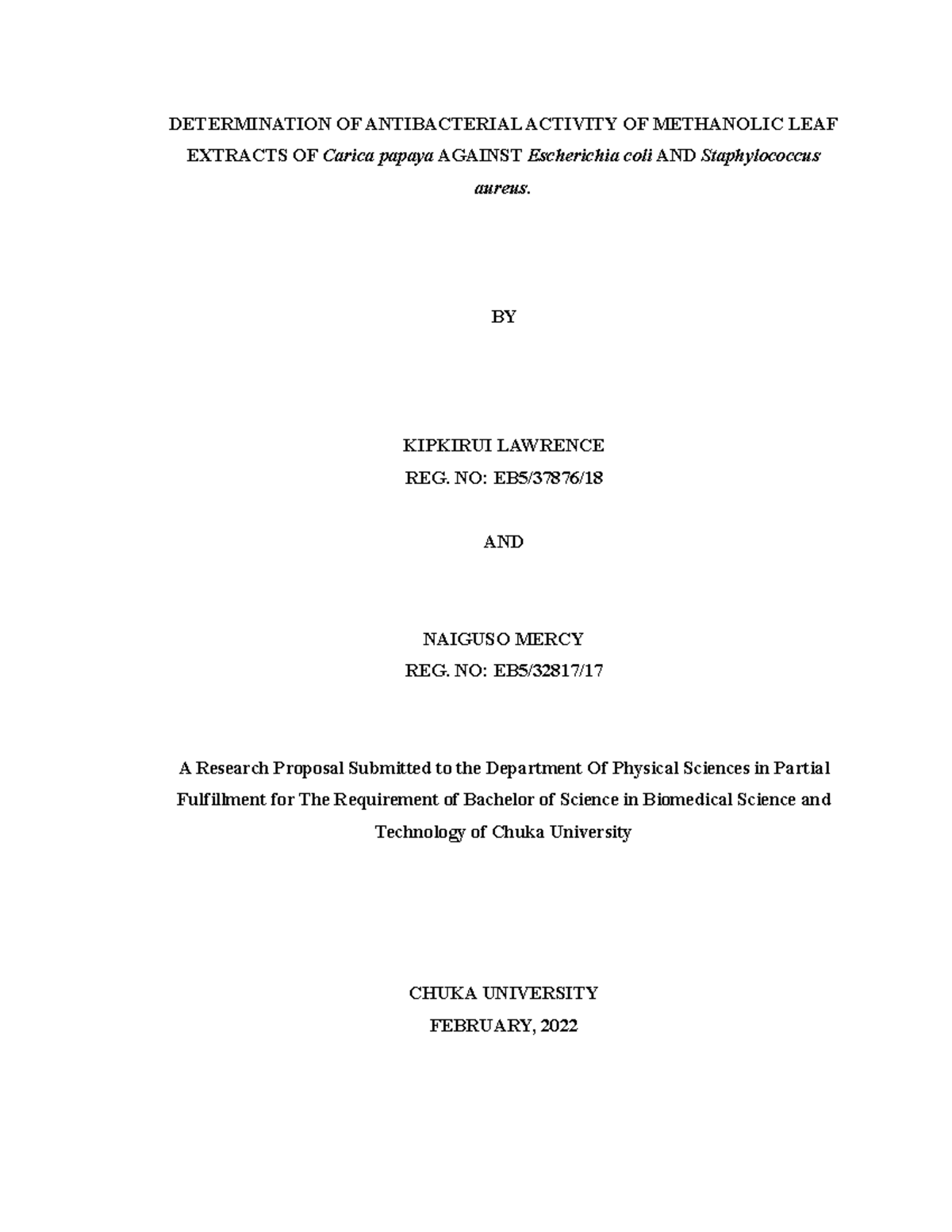 Mercy - Reference material for research - DETERMINATION OF ...