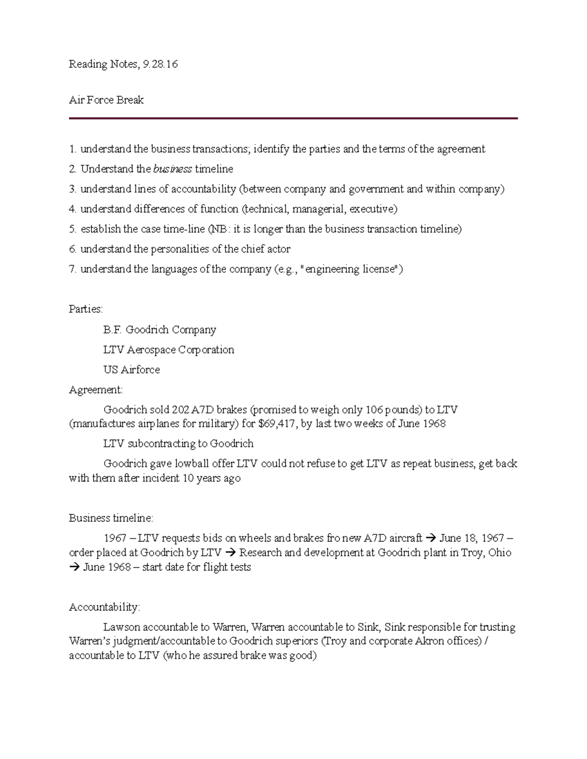 Reading Notes 9.28.16 - Reading Notes, 9. Air Force Break understand ...