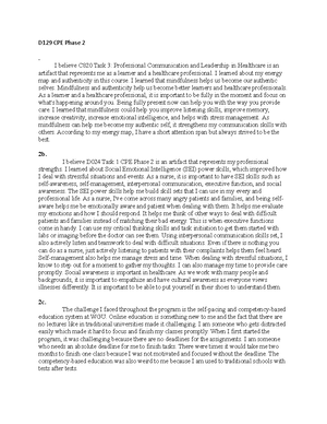 D129 CPE Quality and Safety - D129 CPE: Quality & Safety My definition ...