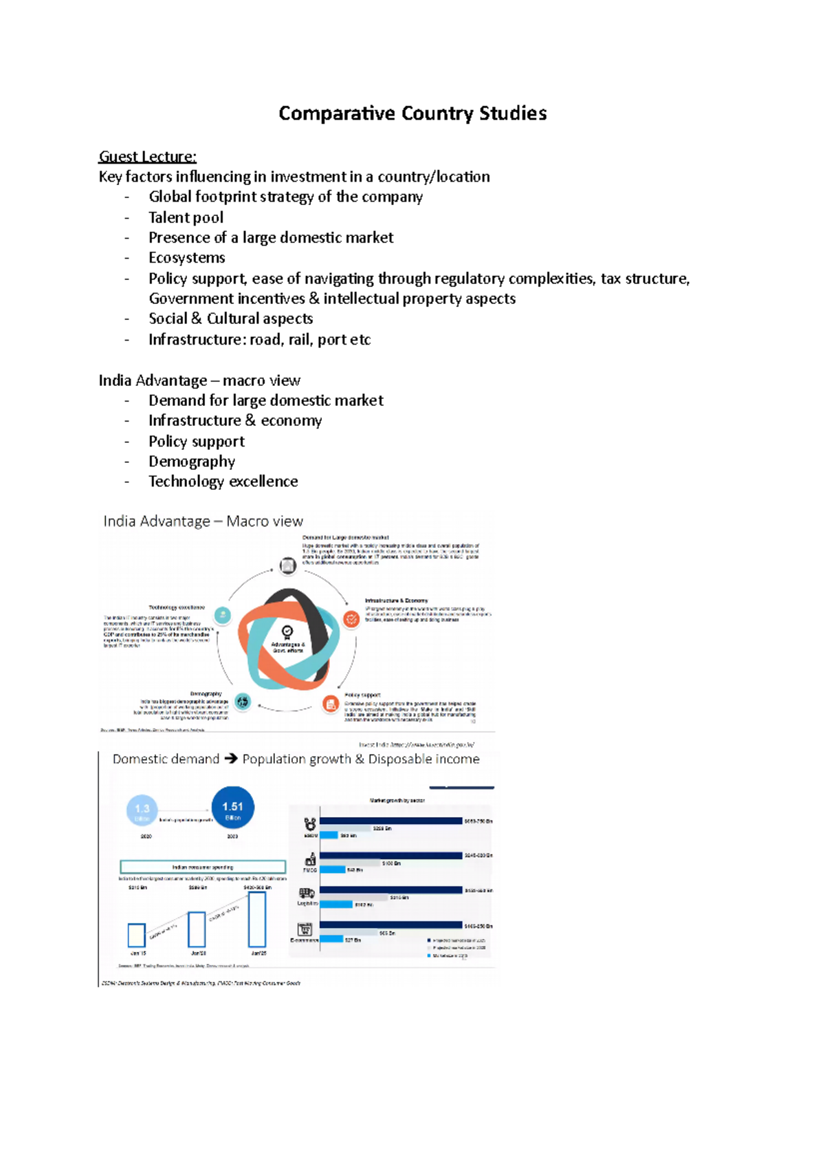Guest Lecture - Comparative Country Studies Guest Lecture; Key factors ...