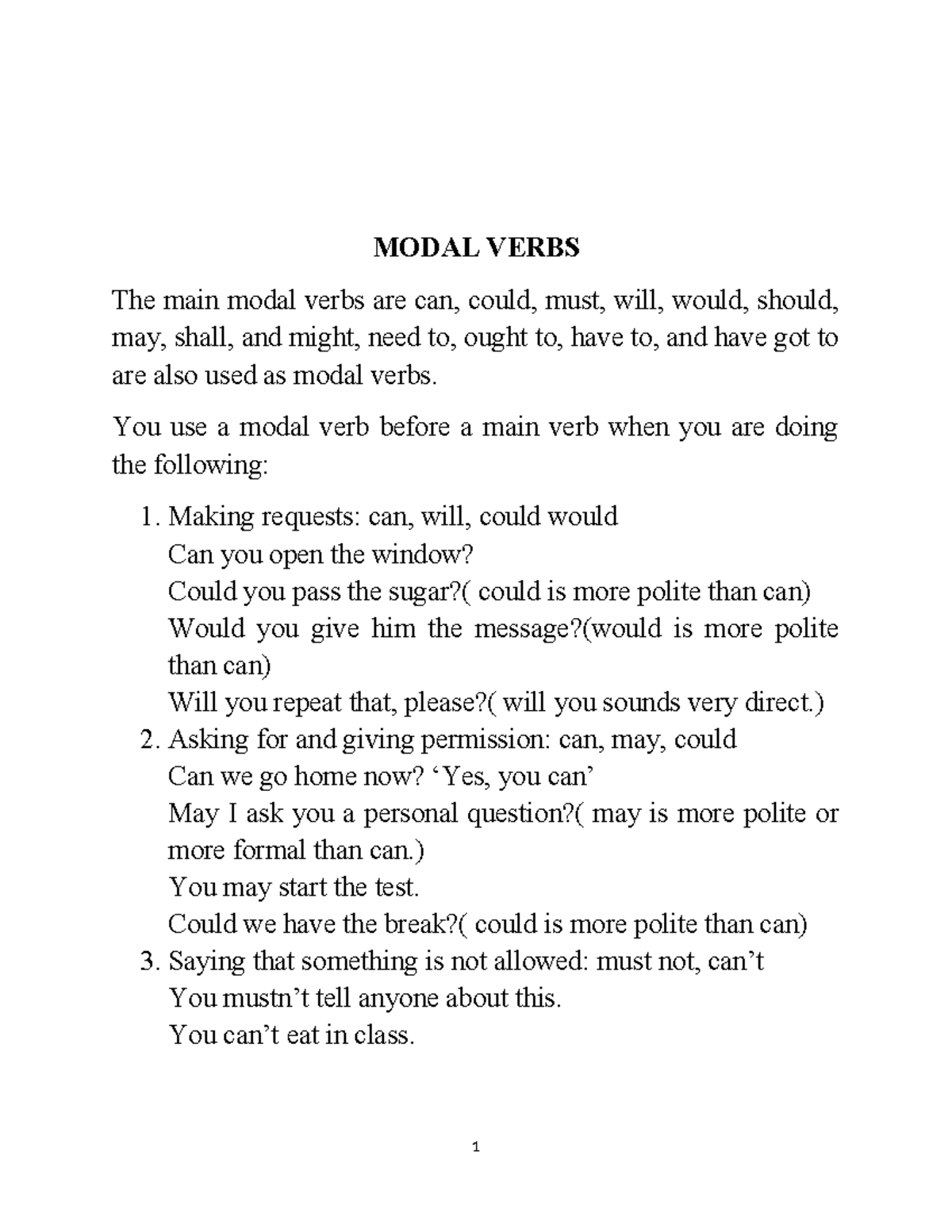 Modal Verbs-7 - This lecture notes is intended to easy the learning and ...