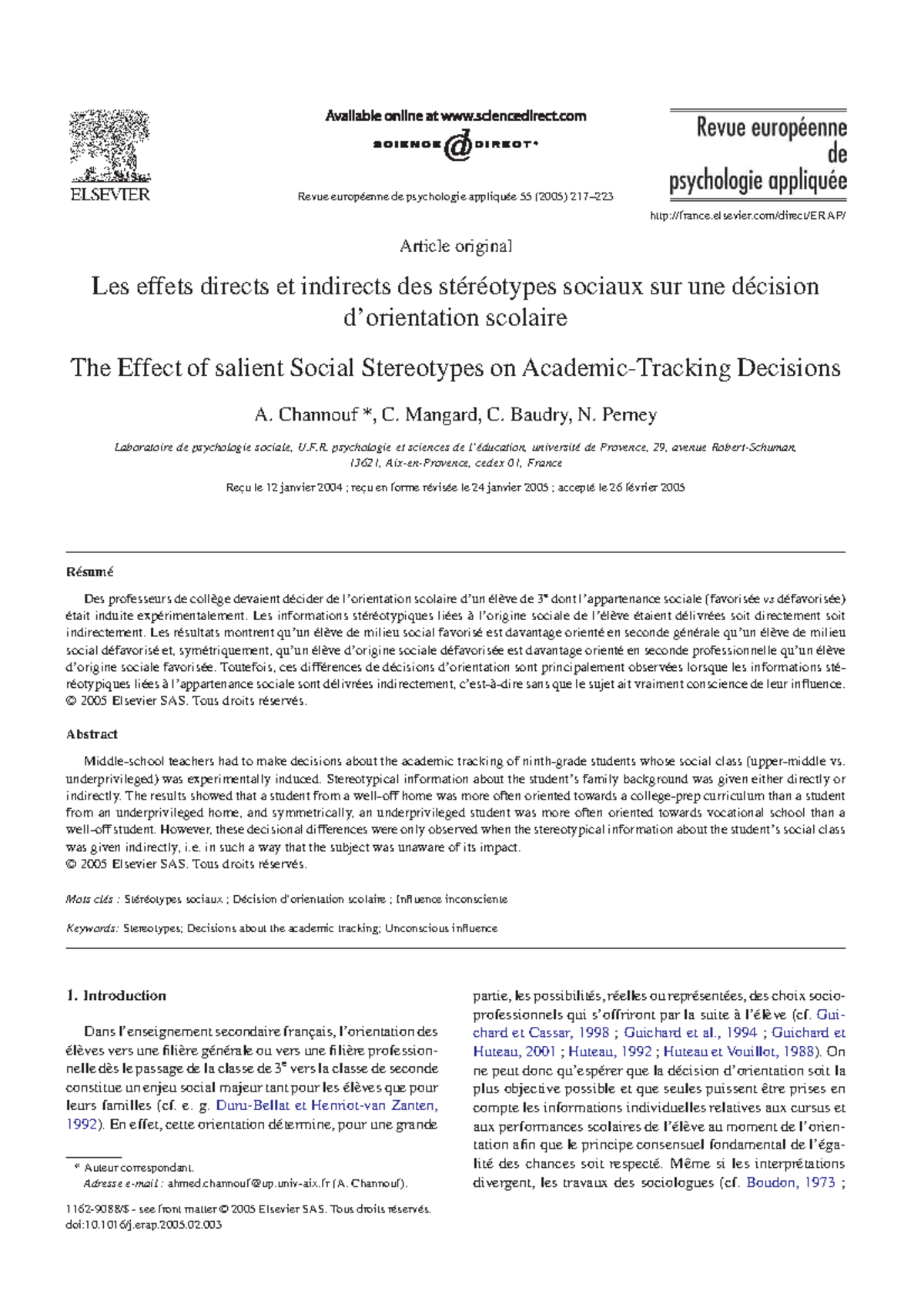 3. Channouf Mangard 2005-3 - Article original Les effets directs et ...