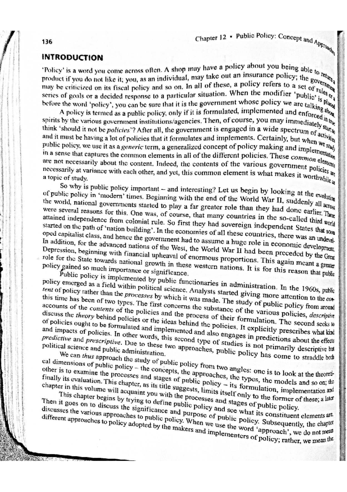 Public policy definition approaches and process - B.A (Hons.) Political ...
