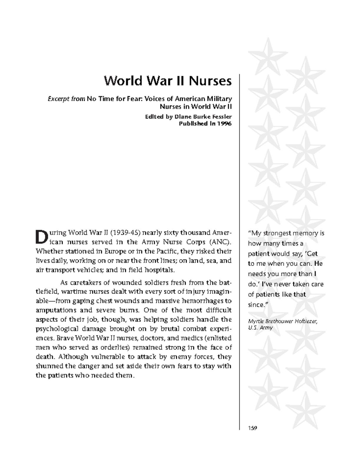World War II Nurses - - Studocu