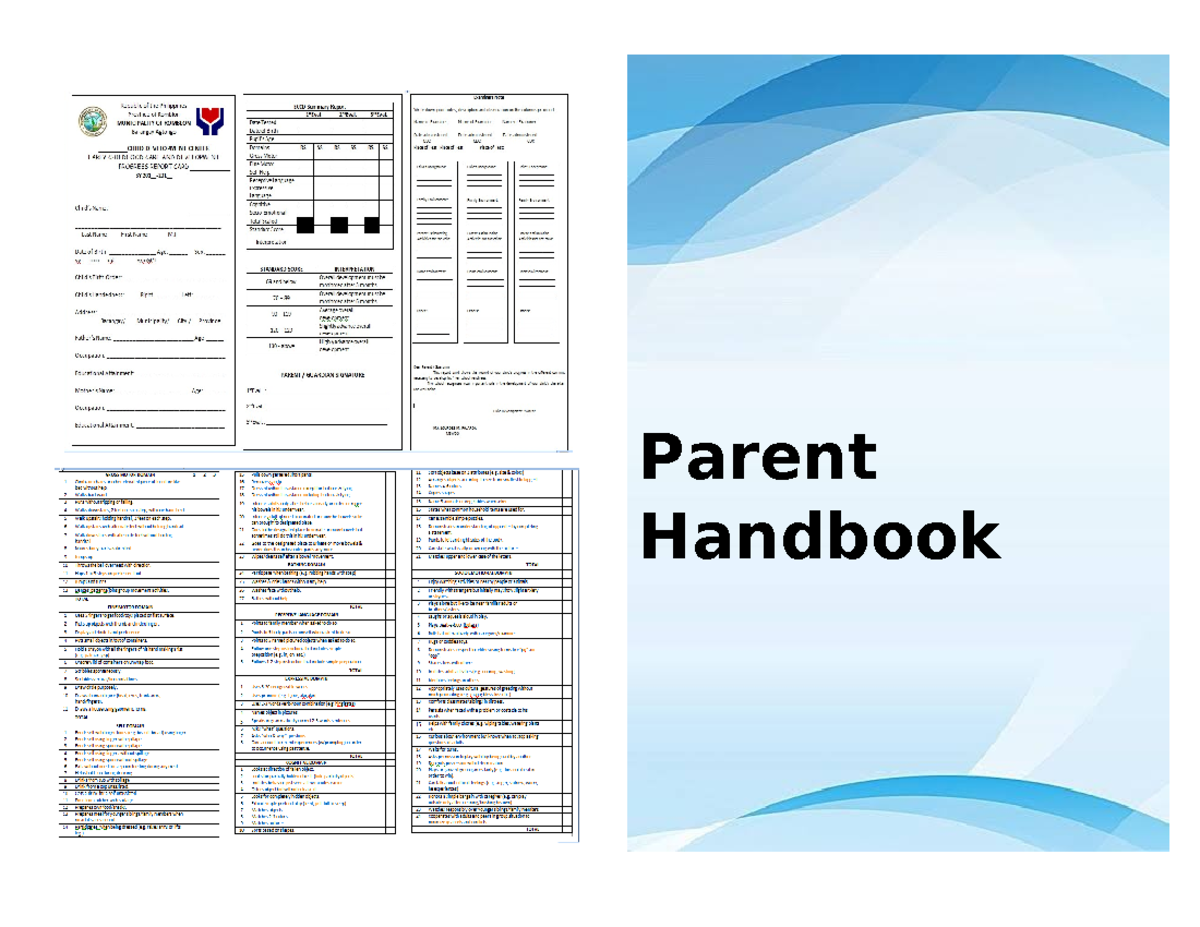 Handbook final - Parent Handbook REVISED MANUAL FOR DAY CARE WORKERS ...