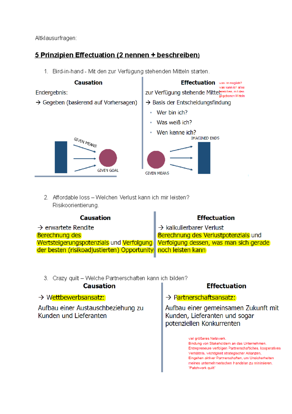 Altklausur Fragen - Carolin Bock. - Grundlagen des Entrepreneurships ...