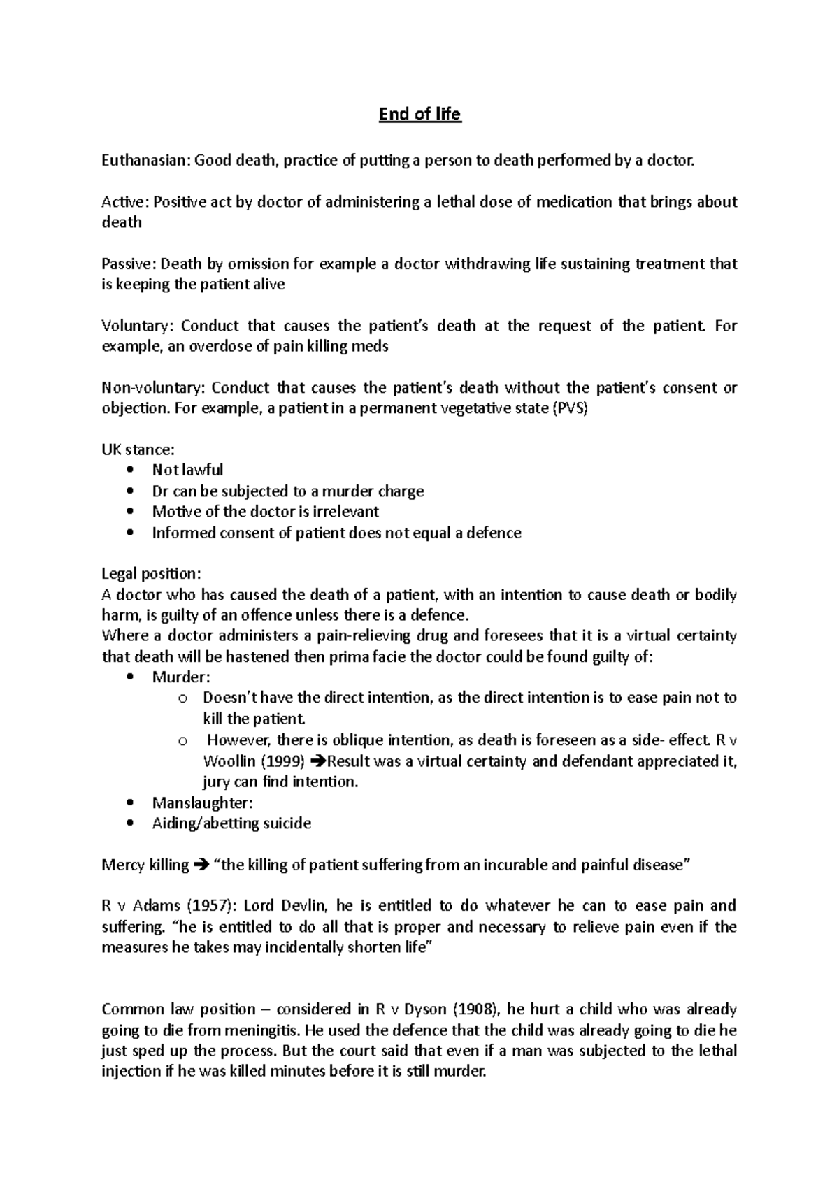 End of life - .... - End of life Euthanasian: Good death, practice of ...