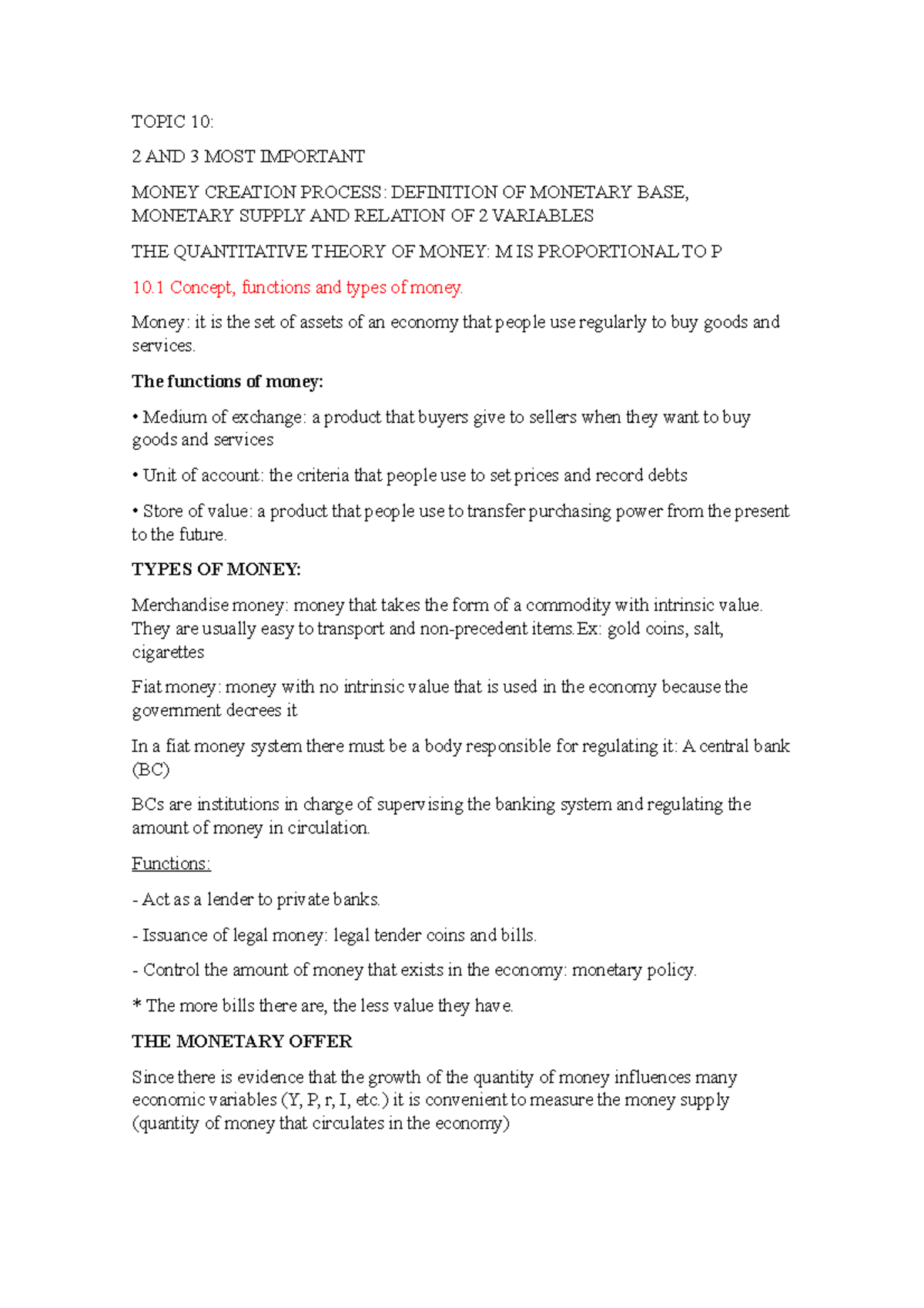 Unit 4 Comparative Economic Systems - TOPIC 10: 2 AND 3 MOST IMPORTANT ...