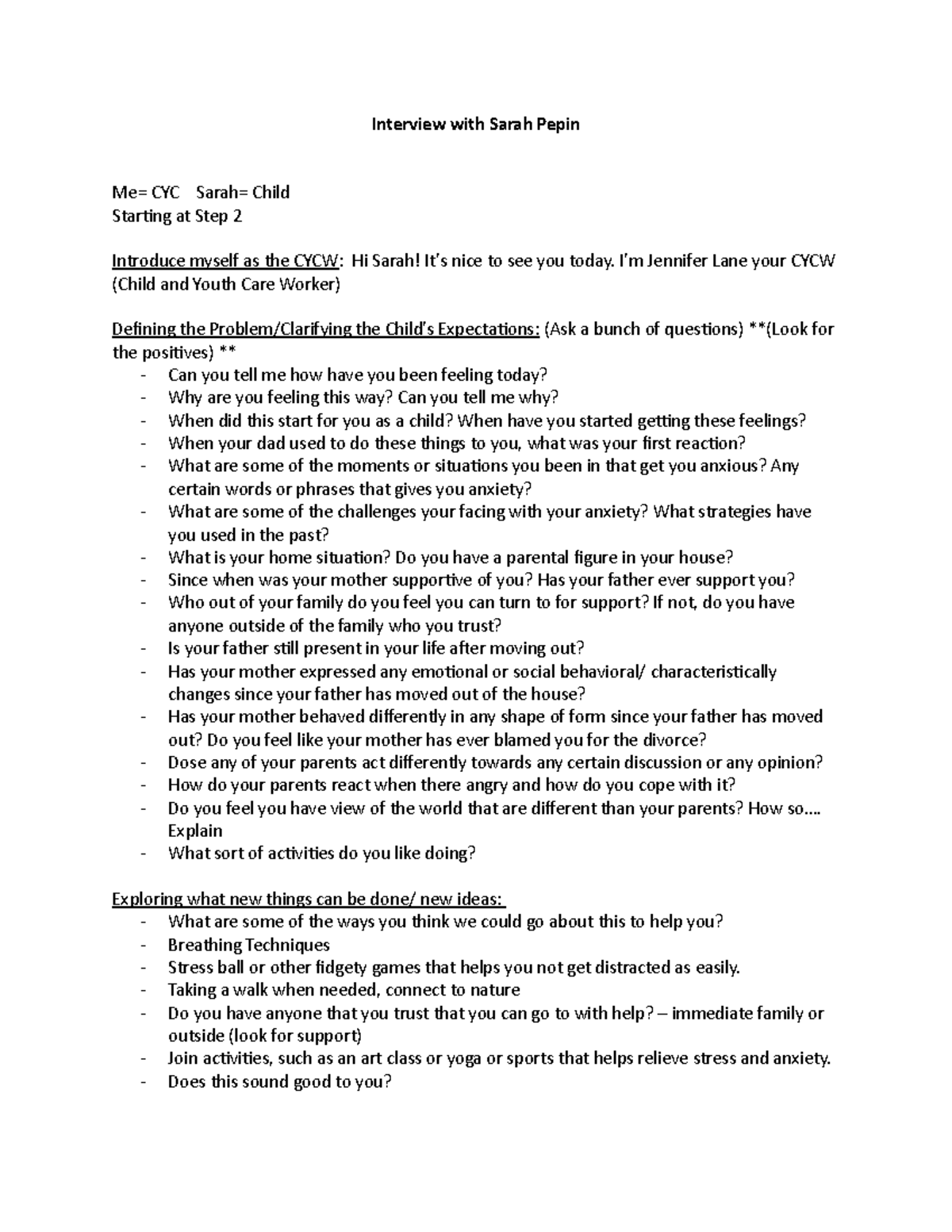 Interview with Sarah Pepin - I’m Jennifer Lane your CYCW (Child and ...