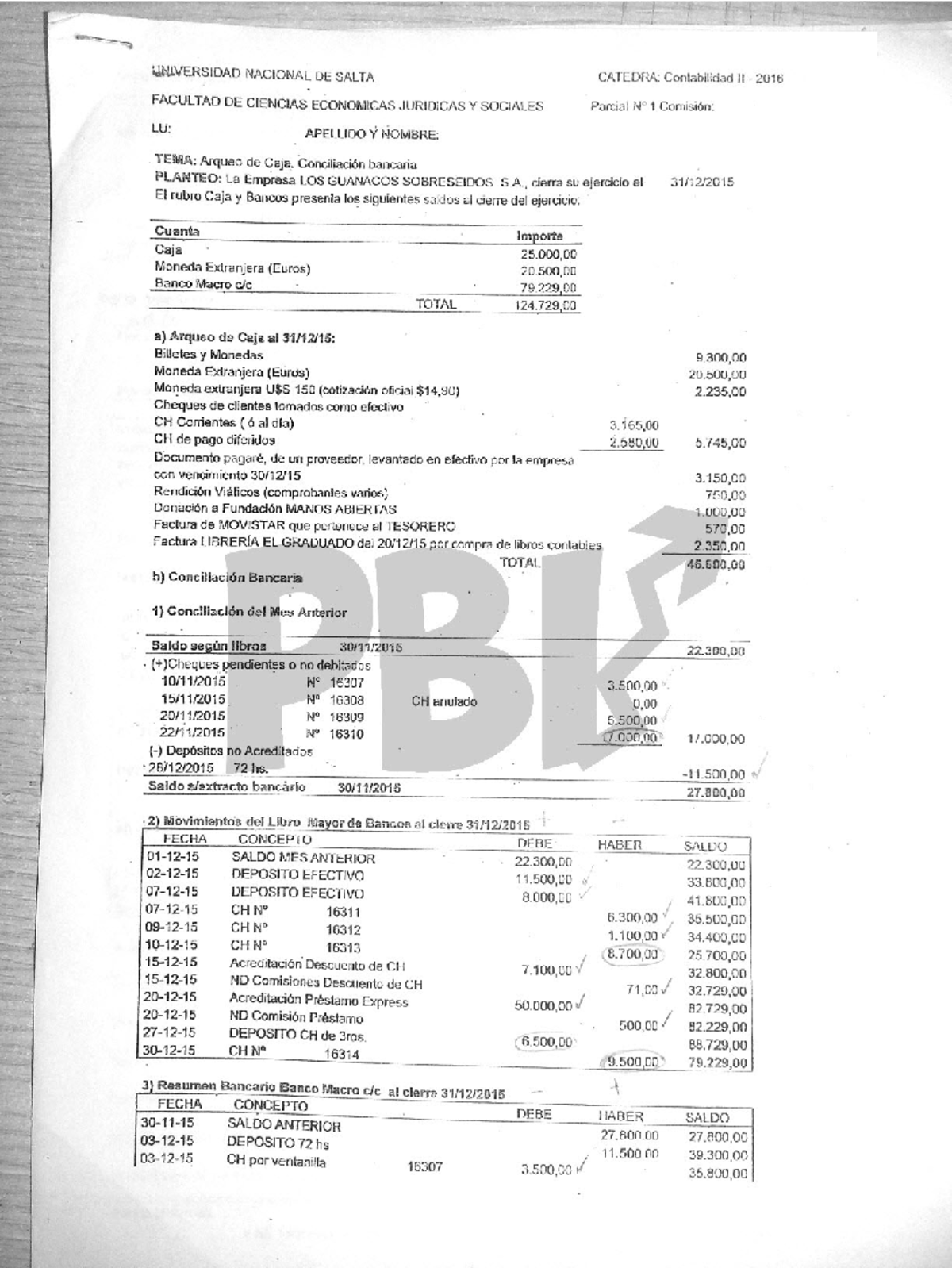 Conta 2 - 1er parcial 17 modelos (2005 a 2016 ) - Contabilidad Ii - Studocu
