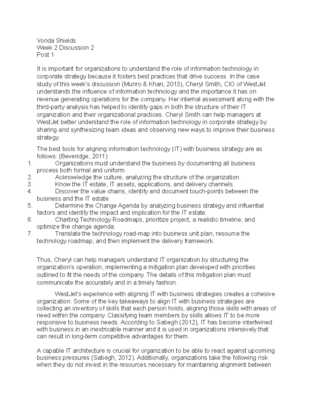 Week 2 Discussion 2 - Studocu