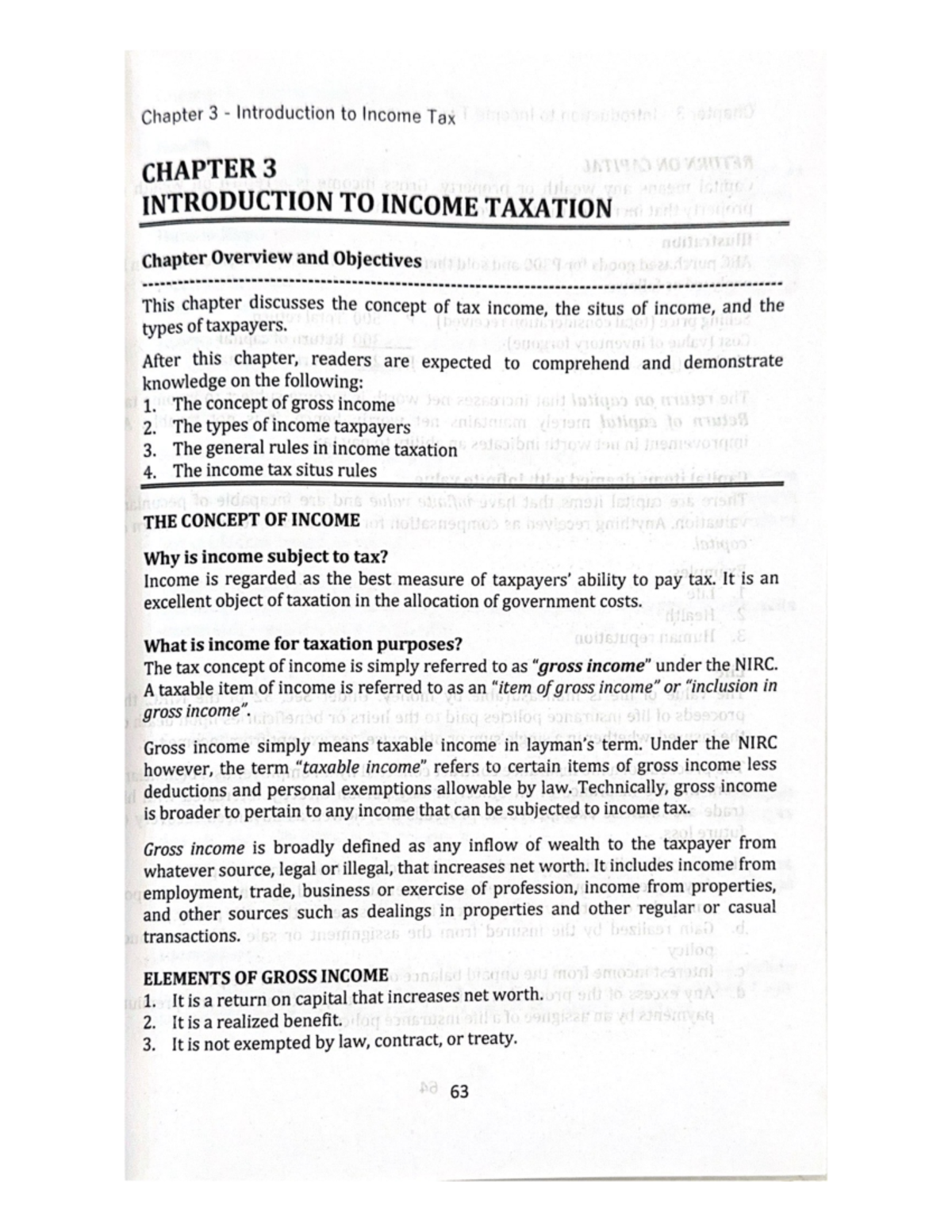 Inctaxchapter 3 Part1 - Income tax chapter 3 - Chapter 3 Introduction to Income Tax CHAPTER 3 ...