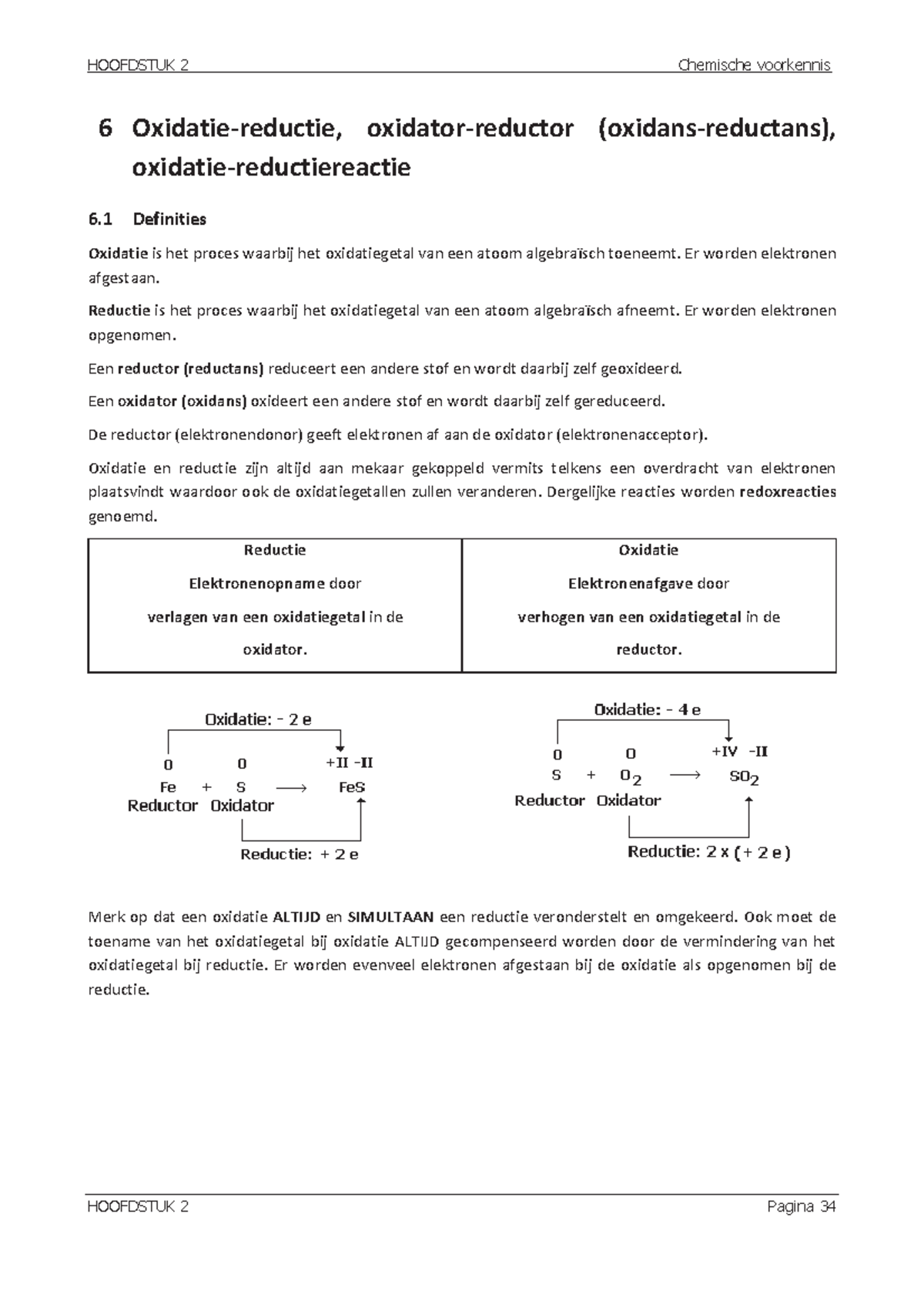 6 Oxidatie-reductie - chemie - 6 Oxidatie-reductie, oxidator-reductor ...