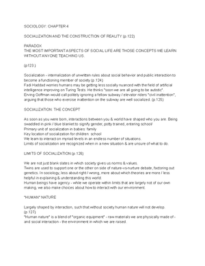 Sociology Chapter 5 Readings - SOCIOLOGY: CHAPTER 5 GROUPS AND NETWORKS ...