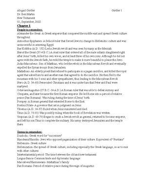 Module 8 - New testament assignment - Abigail Girdler Girdler 1 Dr. Ben ...