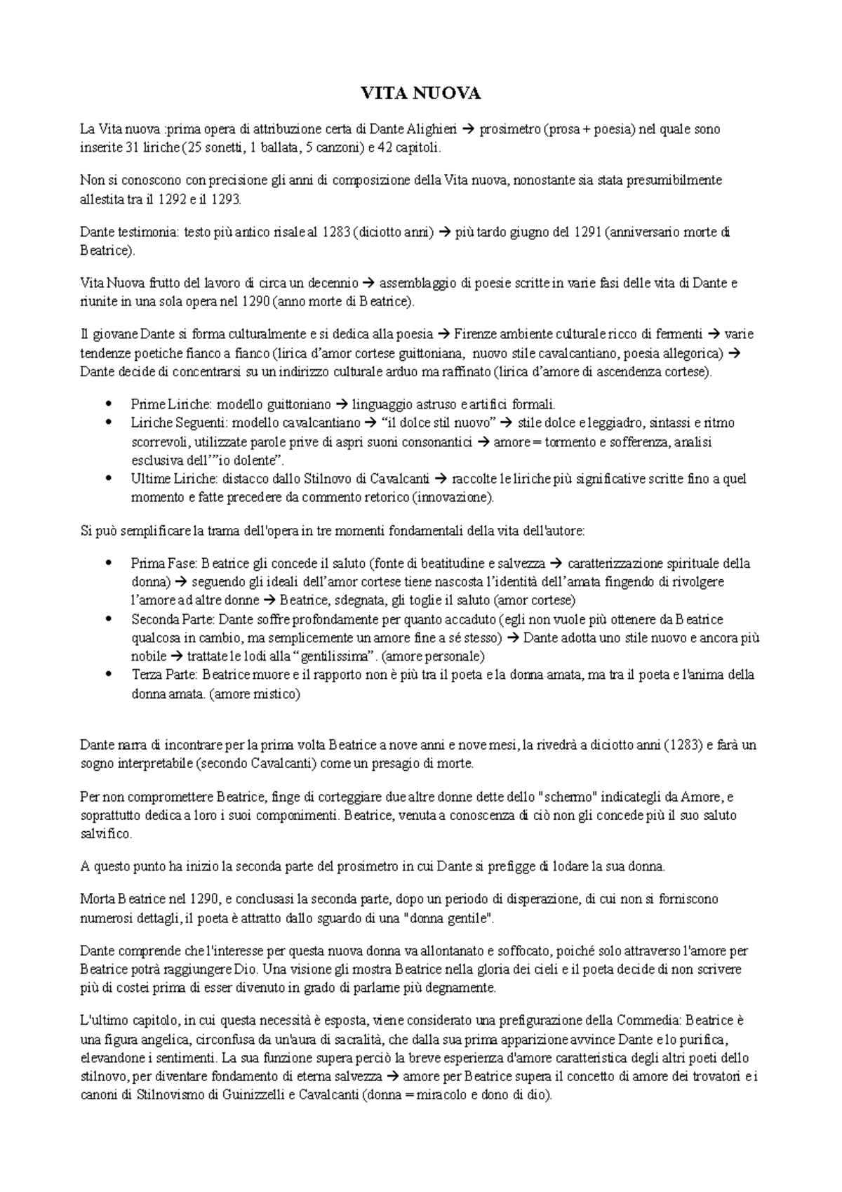 Vita Nuova (Dante Alighieri) - VITA NUOVA La Vita nuova :prima opera di attribuzione certa di ...