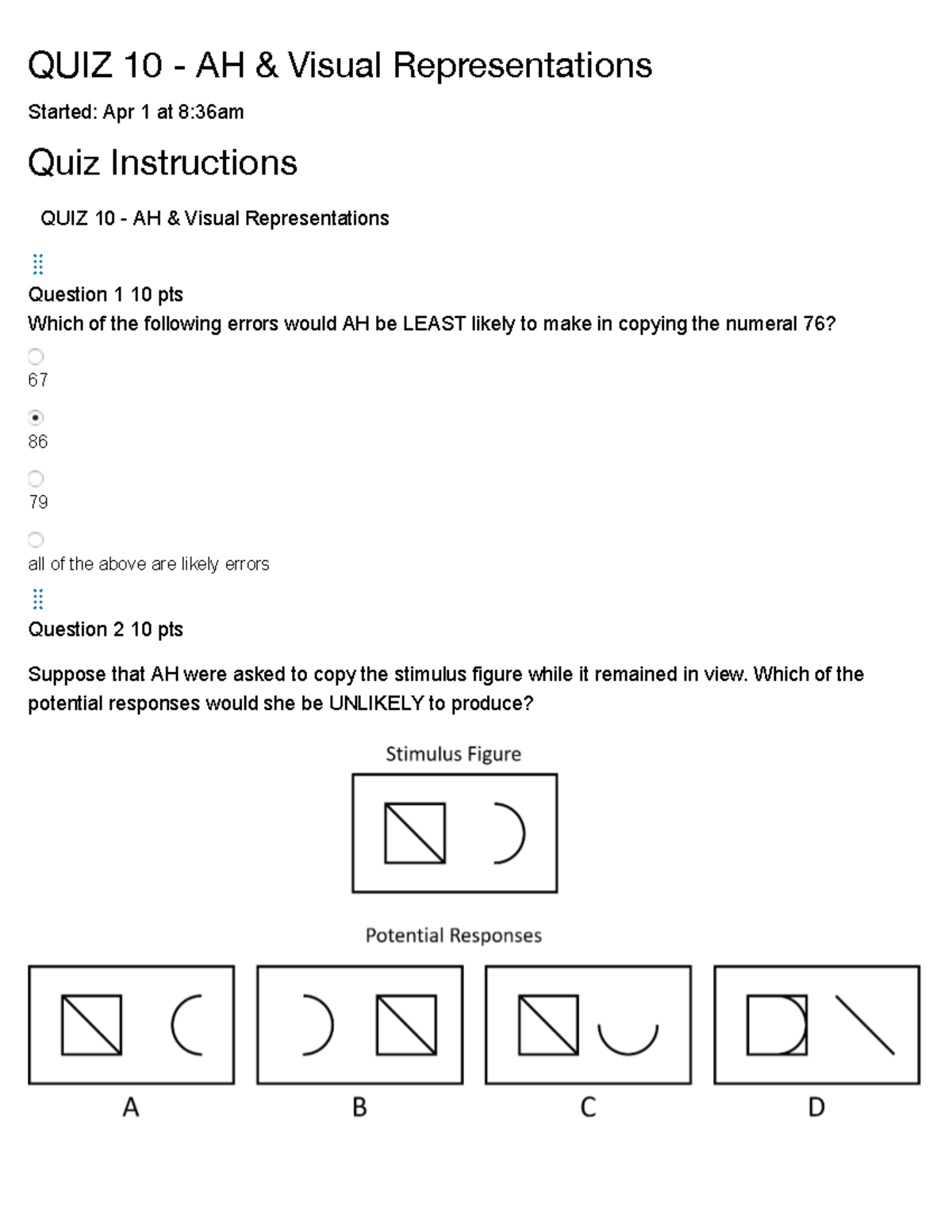 Quiz: QUIZ 10 - AH & Visual Representations - QUIZ 10 - AH & Visual ...