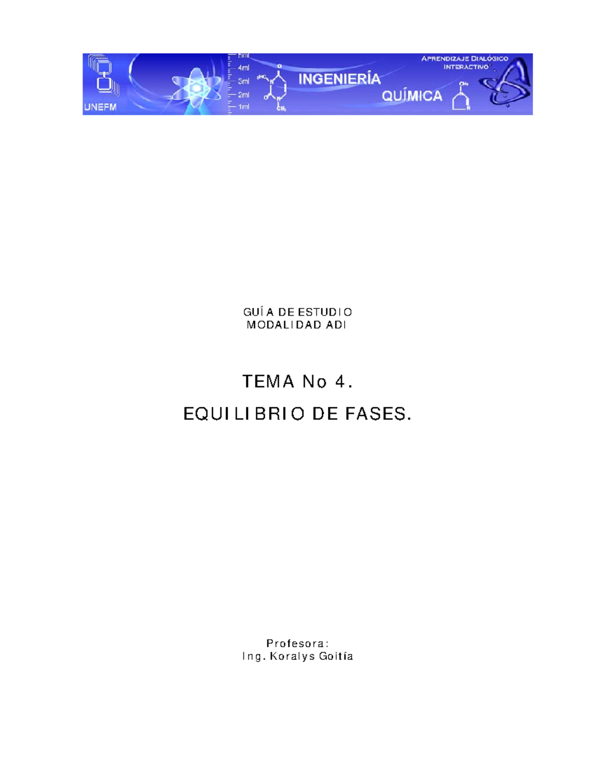 Equilibrio de fases - GUÍ A D E ESTUD I O M OD ALI D AD AD I TEM A N o ...
