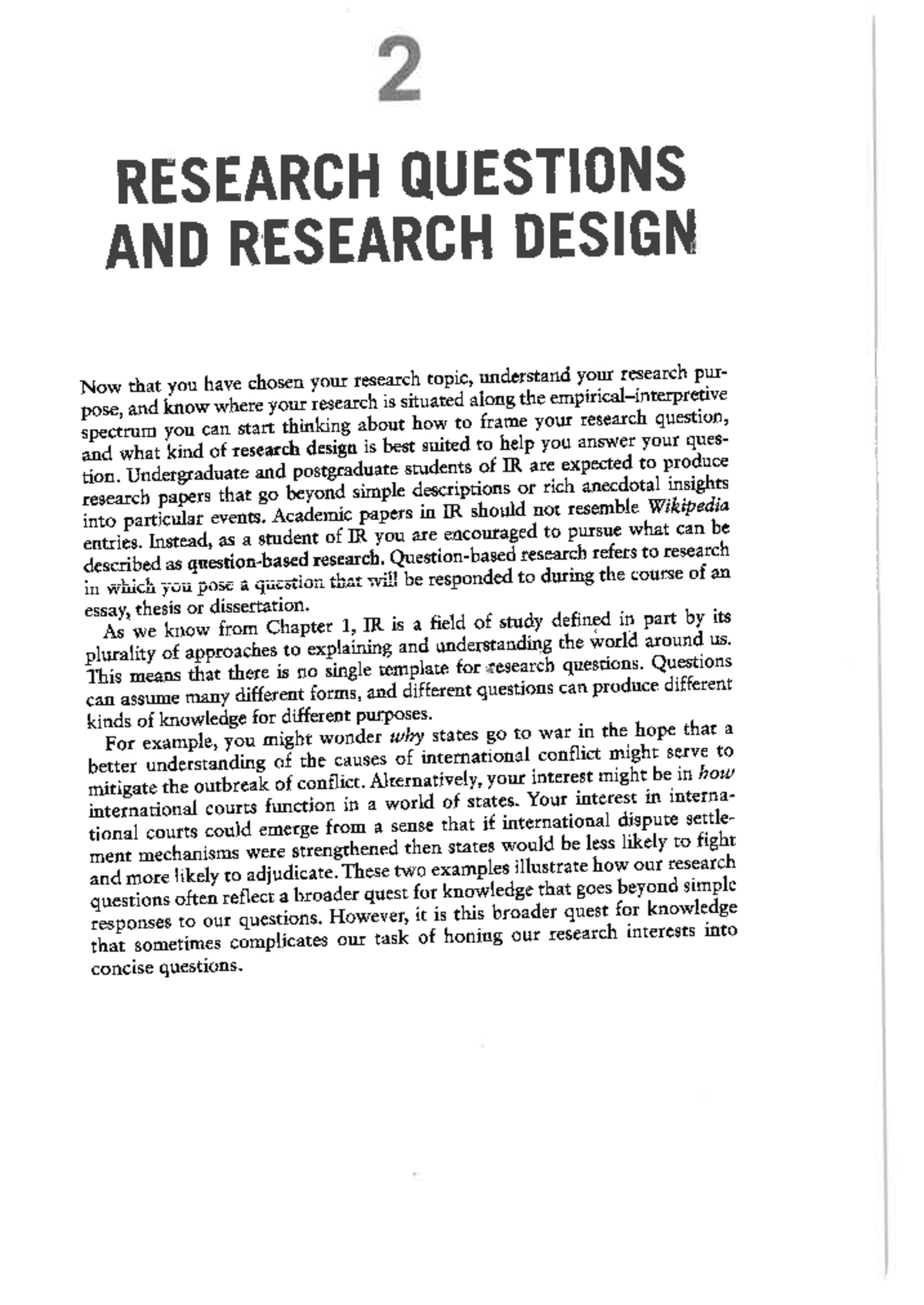8b-Research Questions and Research Design - INTR3025 - Studocu