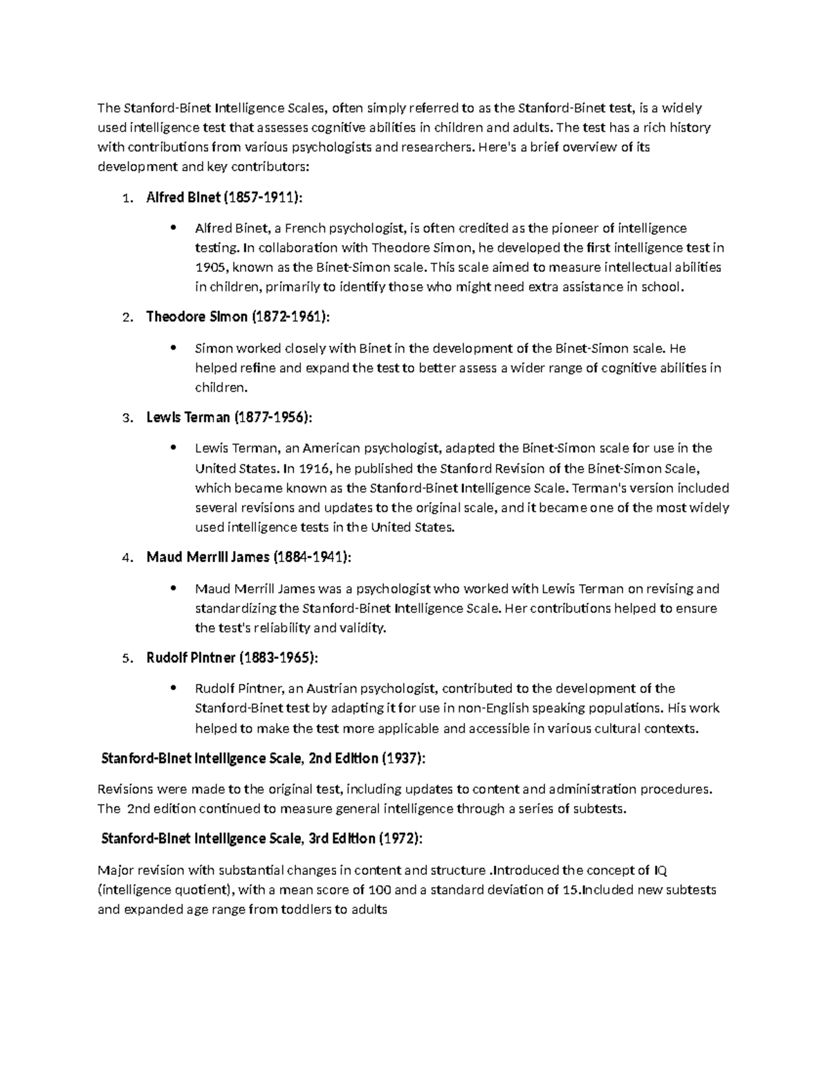 Binet test - The Stanford-Binet Intelligence Scales, often simply ...