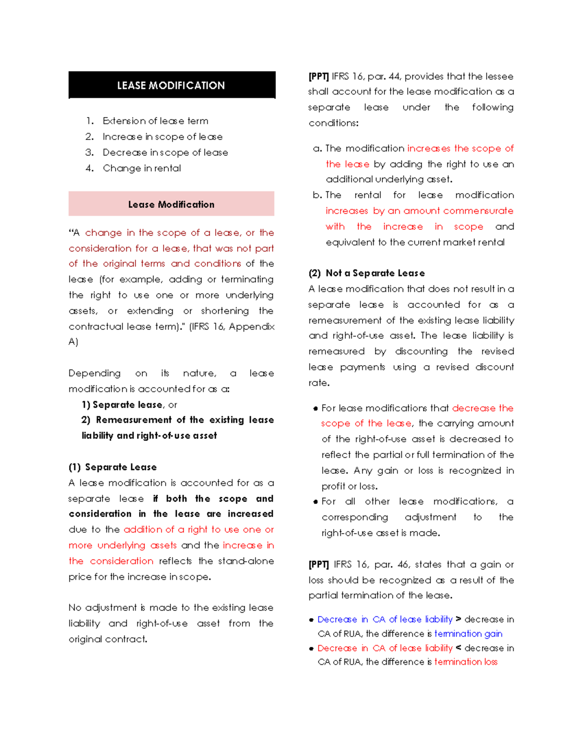 Lease Modification - Notes and problems - LEASE MODIFICATION 1 ...