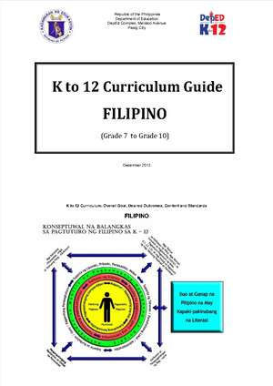 Filipino grade 10 learning module unit 3 - values education - Studocu