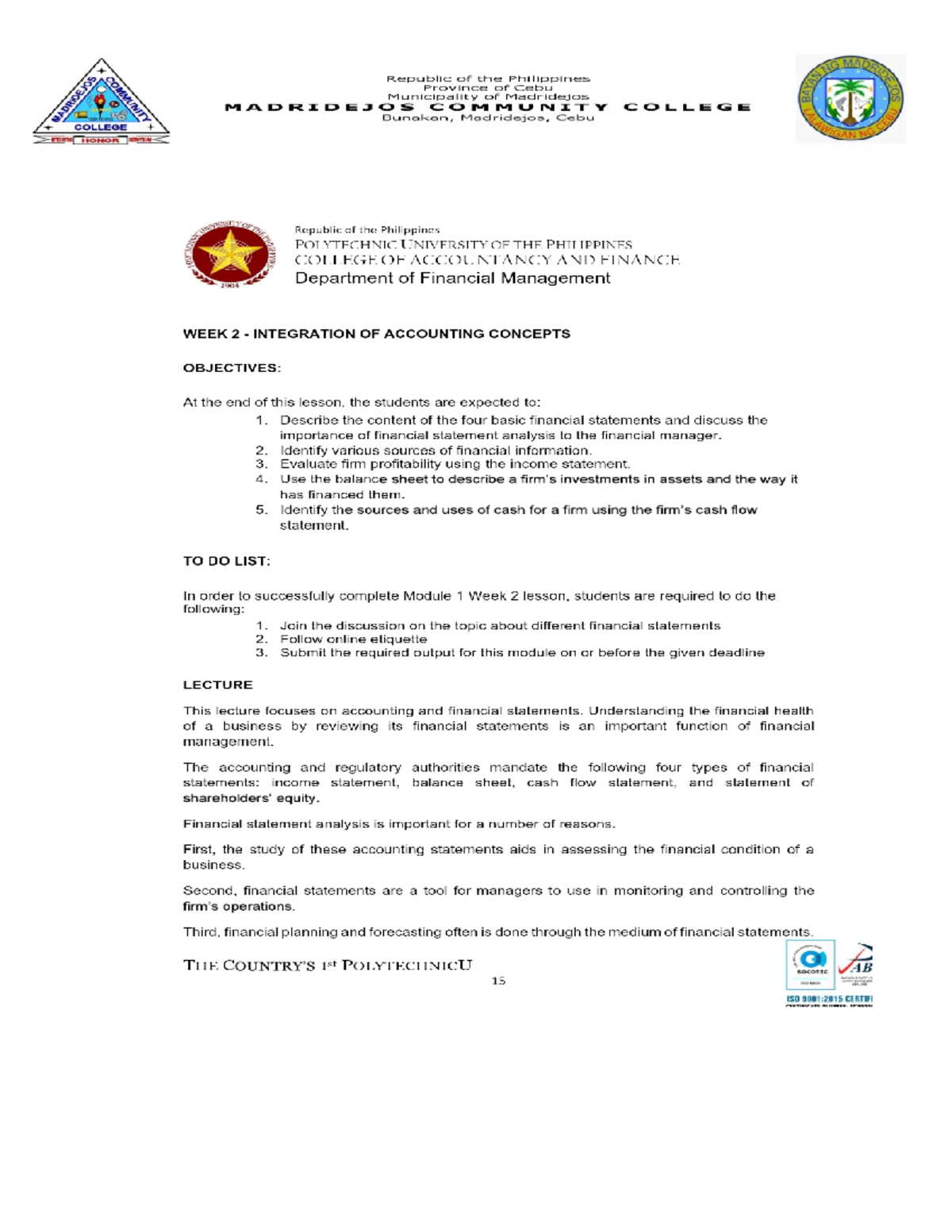 Module 1-FAR - Lecture notes 20 - Bachelor of Science in Business ...