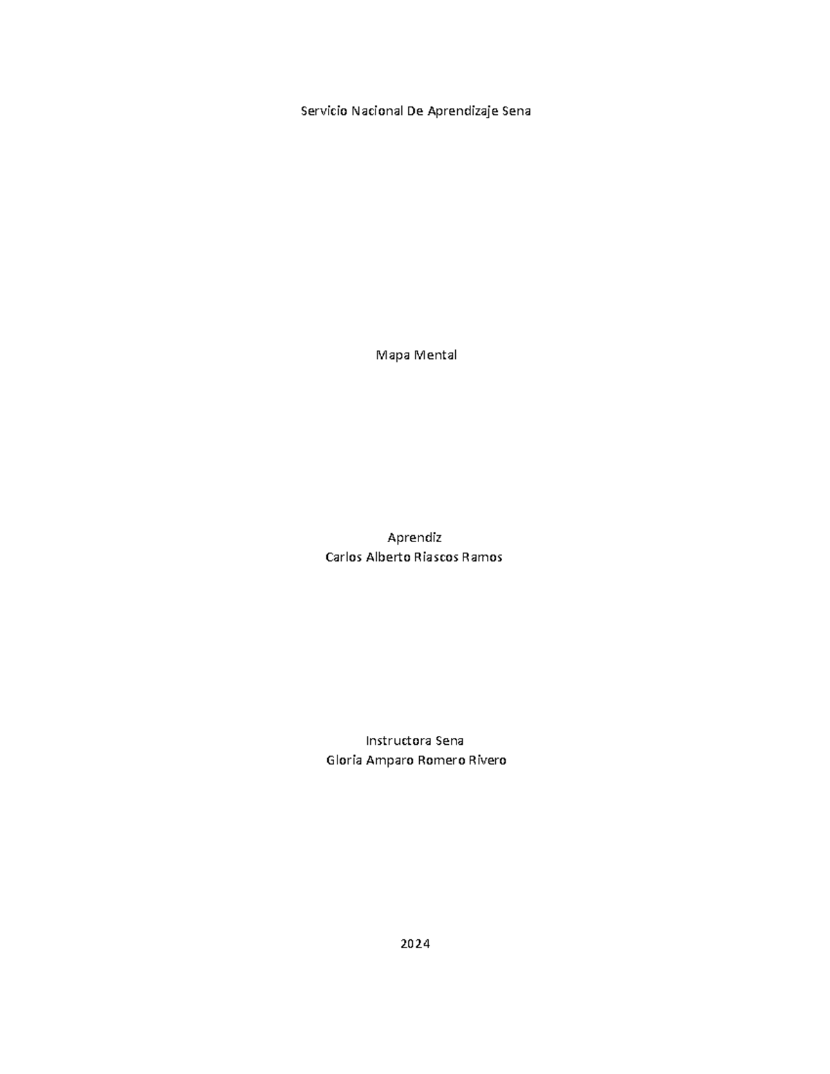 Portada sena - Servicio Nacional De Aprendizaje Sena Mapa Mental ...